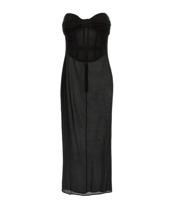 Magda Butrym Strapless Bustier Midi Dress