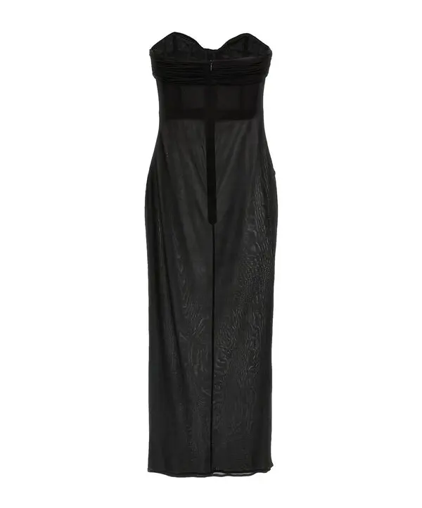 Magda Butrym Strapless Bustier Midi Dress