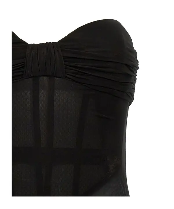 Magda Butrym Strapless Bustier Midi Dress