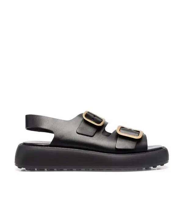 TOD'S Double Buckle Strap Sandals