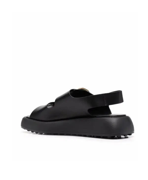 TOD'S Double Buckle Strap Sandals