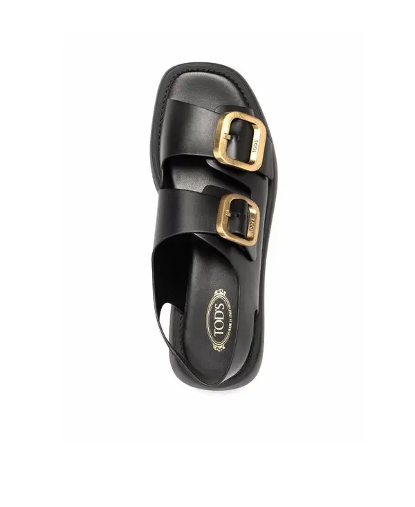 TOD'S Double Buckle Strap Sandals