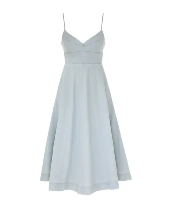 Zimmermann Denim Corset Midi Dress - Icestm