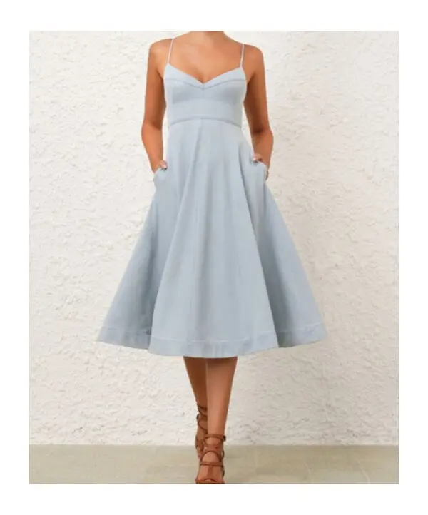 Zimmermann Denim Corset Midi Dress
