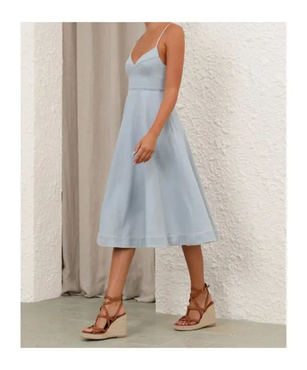 zimmermann denim corset dress Zimmermann Crush Denim Corset Dress in Night Sky