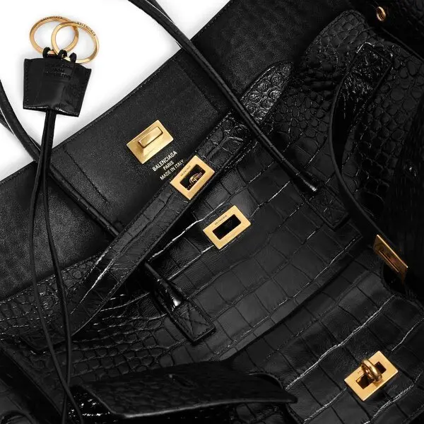 Balenciaga Bel Air Medium Carry Tote Bag - Black