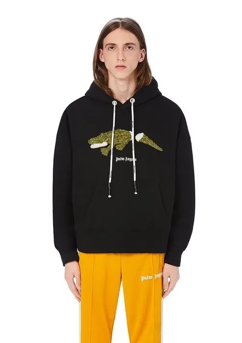 Palm Angels Crocodile Print Hoodie
