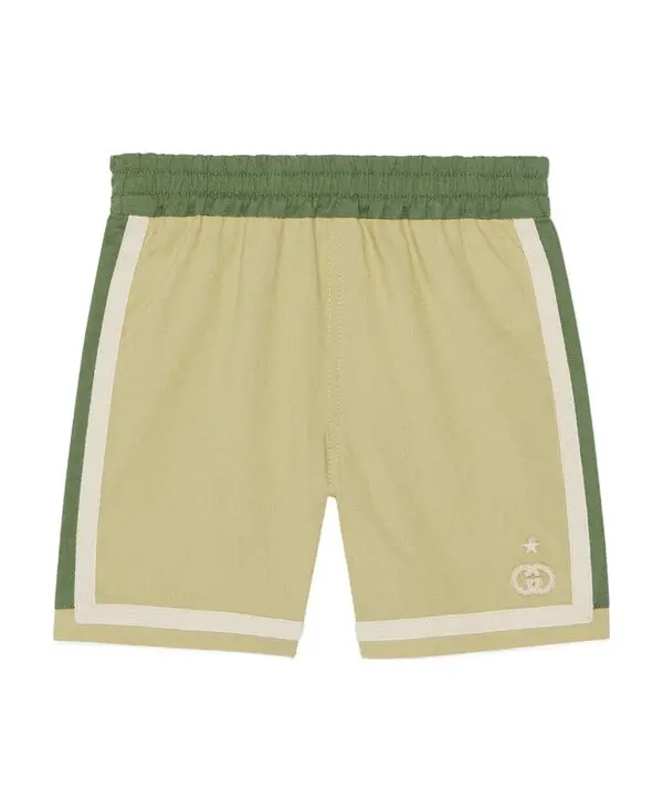 Gucci Beaded-gg Bermuda Shorts - Green