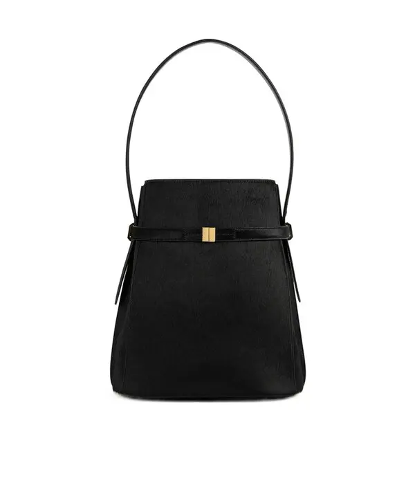 TOTEME Buckled Bucket Bag - Black