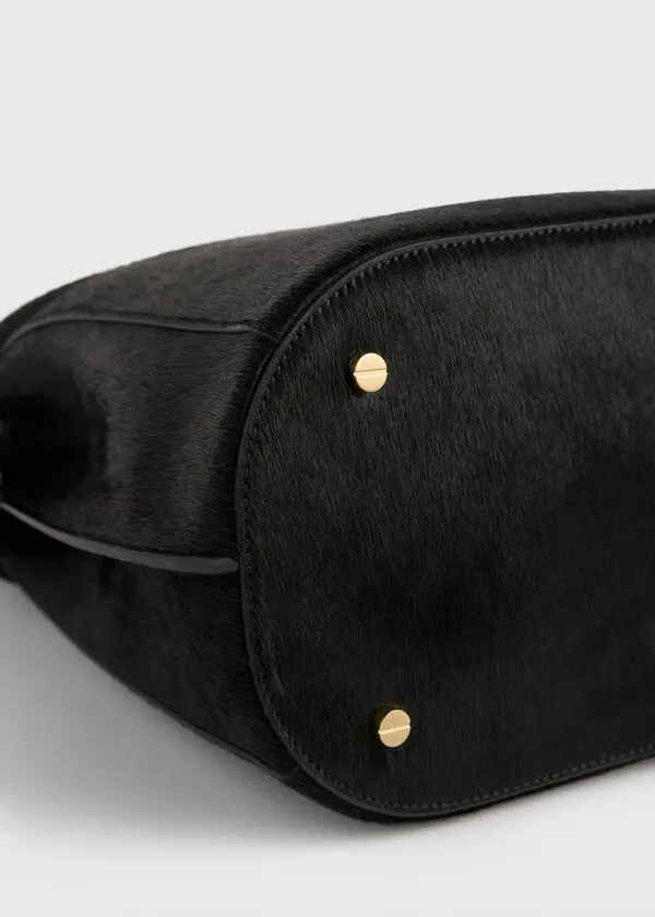 TOTEME Buckled Bucket Bag - Black