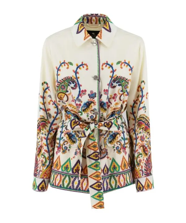 Etro Paisley Printed Belted Jacket
