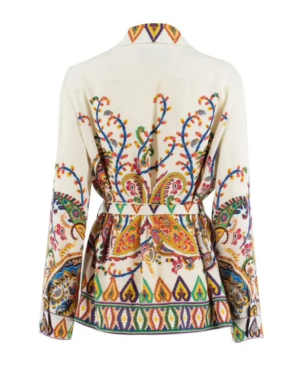 Etro Paisley Printed Belted Jacket