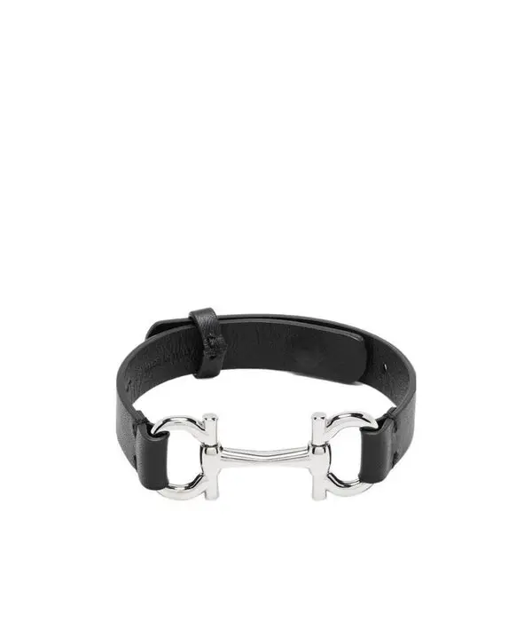 FERRAGAMO Logo Buckle Bracelet - Black