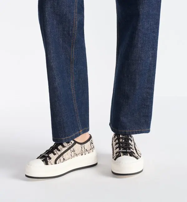 Dior Walk'n' Platform Sneakers - Beige/black