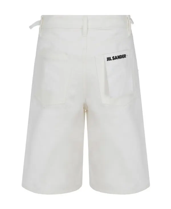 JIL SANDER Logo Embroidered Denim Shorts