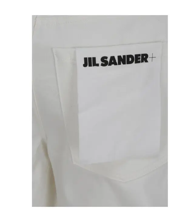 JIL SANDER Logo Embroidered Denim Shorts