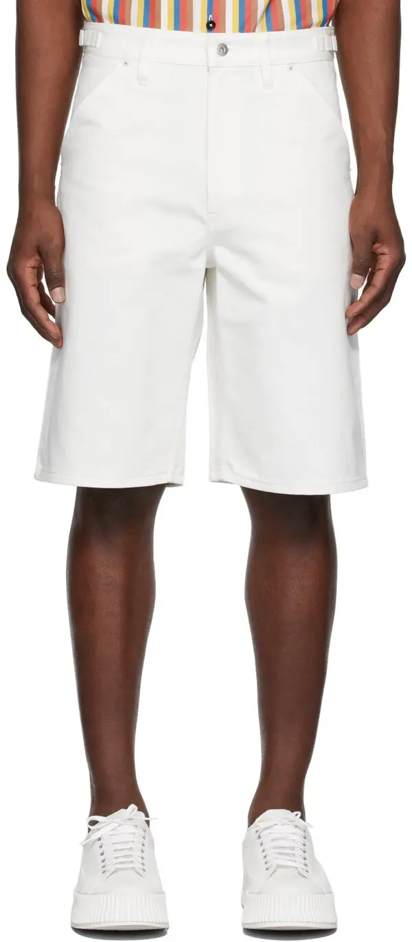 JIL SANDER Logo Embroidered Denim Shorts