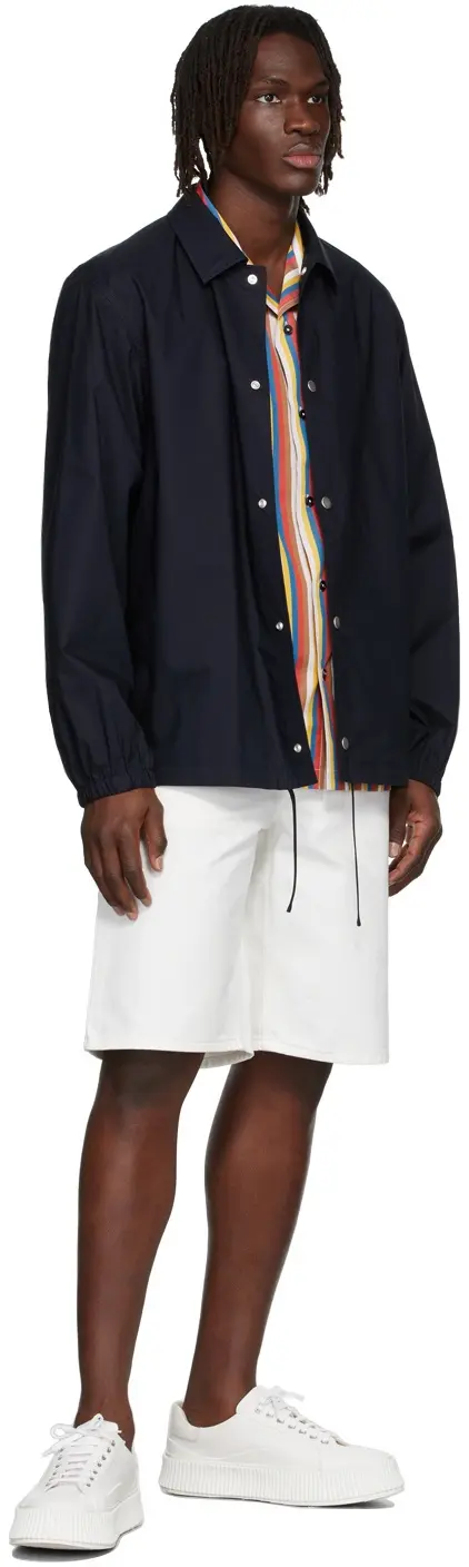 JIL SANDER Logo Embroidered Denim Shorts