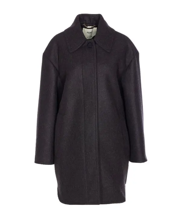 Fendi Single-breasted Long-sleeved Midi Coat