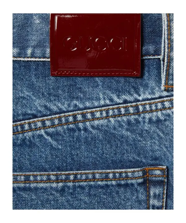 Gucci Two-tone Paneled Denim Jeans