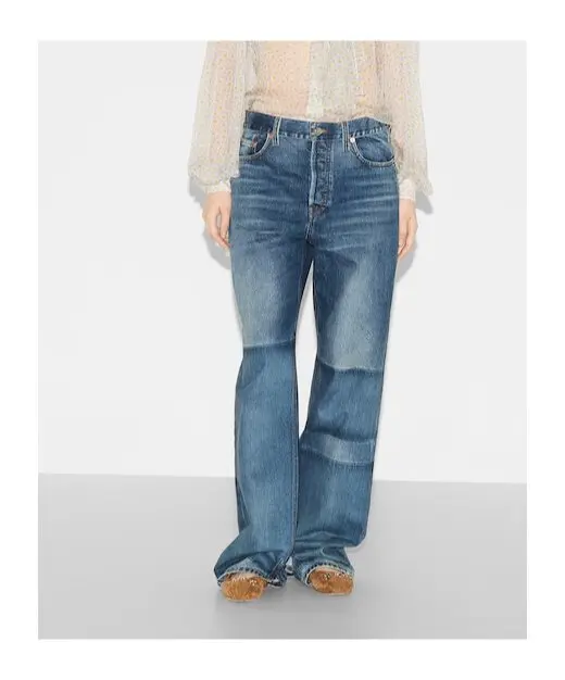 Gucci Two-tone Paneled Denim Jeans