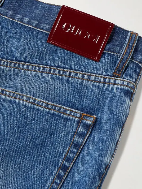 Gucci Two-tone Paneled Denim Jeans