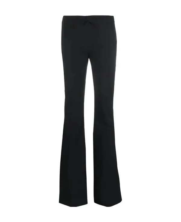 Blumarine Bow-detailed Scallop Edge Flared Trousers