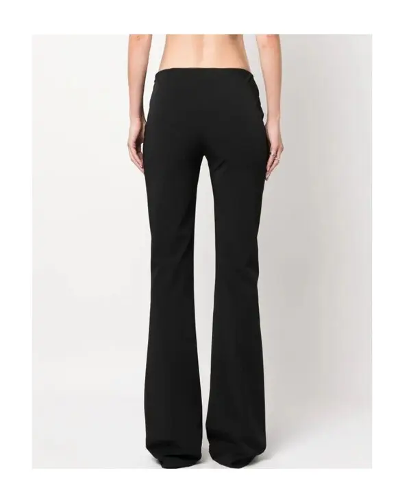 Blumarine Bow-detailed Scallop Edge Flared Trousers