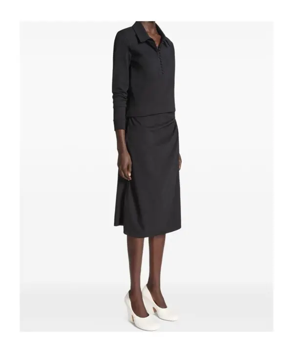 Dries Van Noten Long Sleeve Jersey Polo Shirt