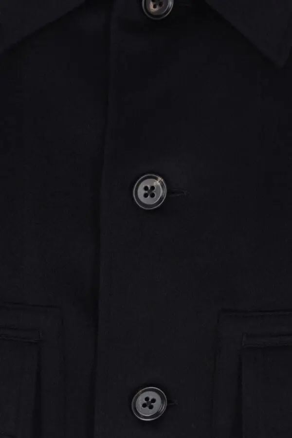 Zegna Alba Overshirt In Oasi Cashmere - Black
