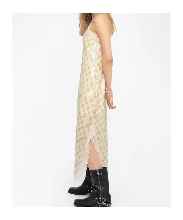 Zadig&Voltaire Ristyl Printed Sequin Maxi Dress - Vanilla