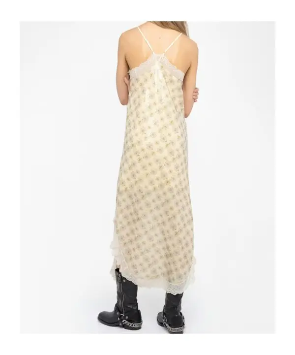 Zadig&Voltaire Ristyl Printed Sequin Maxi Dress - Vanilla
