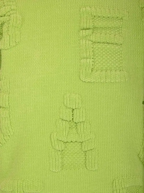 Bottega Veneta Alphabet Motif Ribbed-knit Jumper - Green