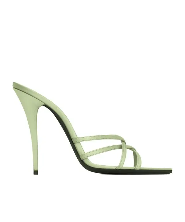 Saint Laurent Stiletto Sandals - Vert Pastel