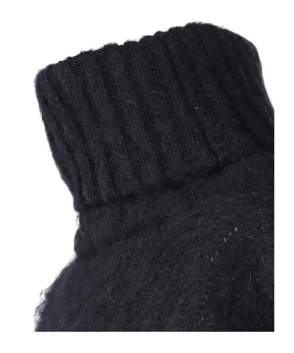 ANDREĀDAMO Cut-out Roll Neck Jumper With Bow Detail Cuffs