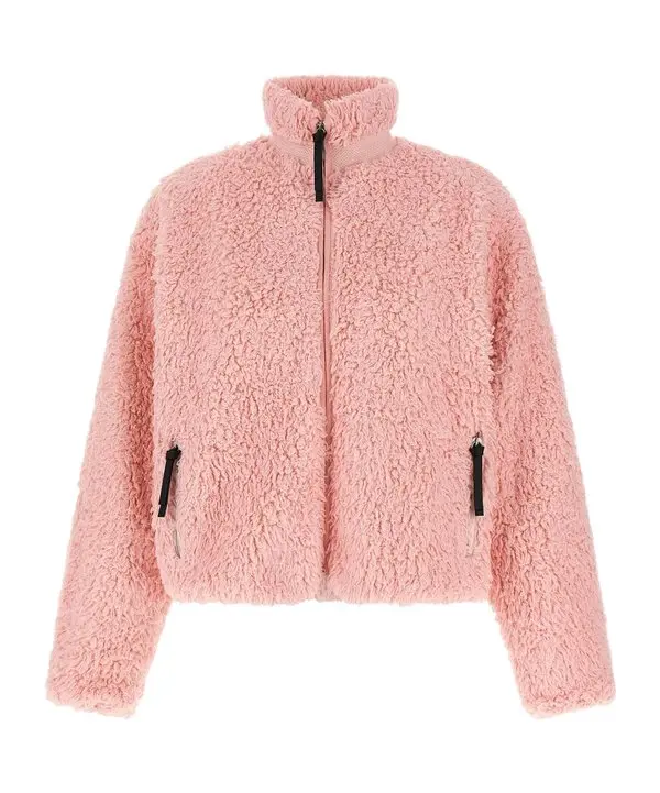 JIL SANDER Stand Collar Fleece Jacket - Pink