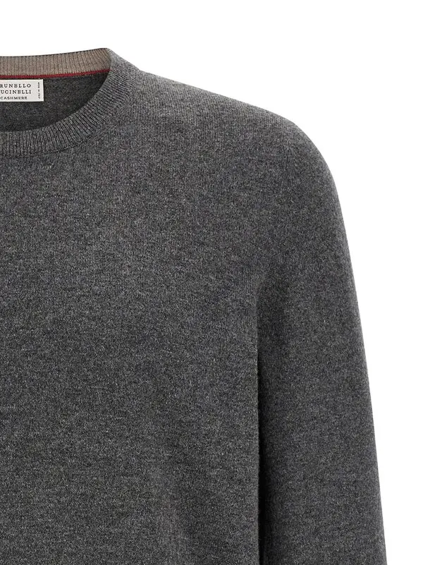 Brunello Cucinelli Crewneck Knitted Jumper - Grey