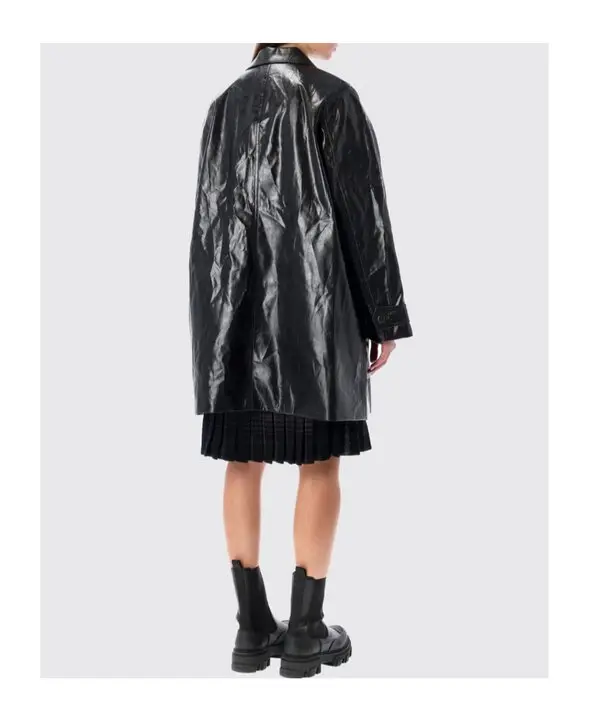 LOW CLASSIC Oversized Faux Leather Coat