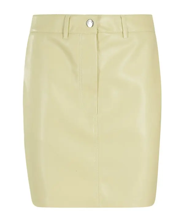 Nanushka Miray Faux-leather Mini Skirt - Yellow