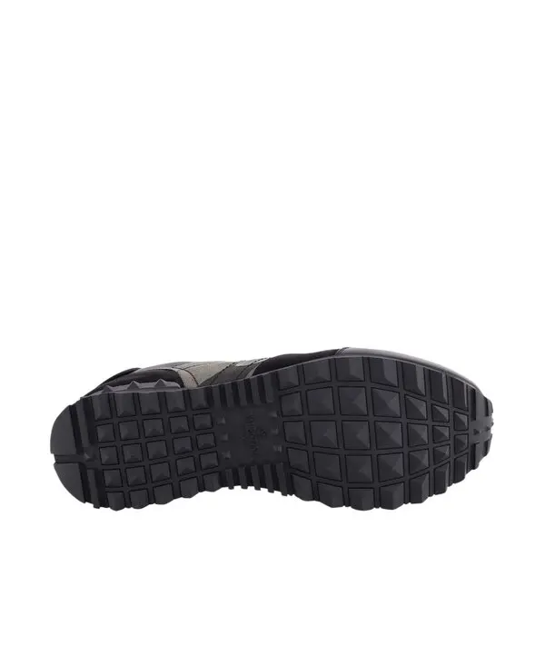 Valentino Garavani Rockrunner Camouflage Lace-up Sneakers - Black