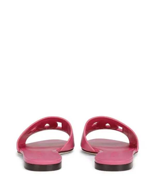 Dolce & Gabbana Dg Logo Flat Slides - Pink