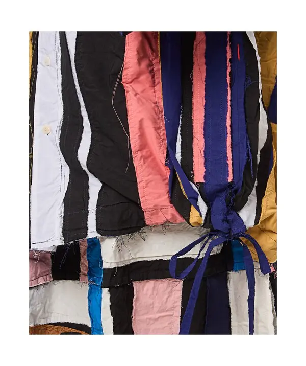 CASEY CASEY Striped Patchwork Shirt