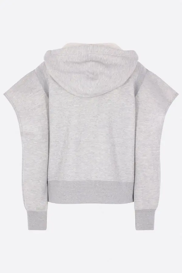 Sacai Sponge Sweat Zip-up Hoodie With Cutout Shoulders