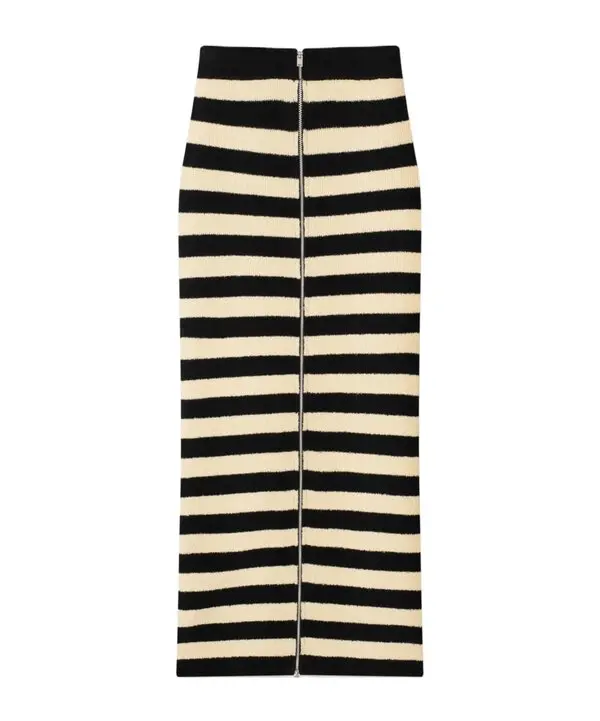 Nanushka Nima Striped Terry-cloth Skirt - Black