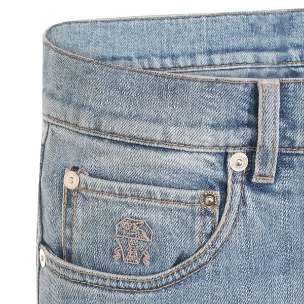 Brunello Cucinelli Distressed Straight-leg Jeans - Blue