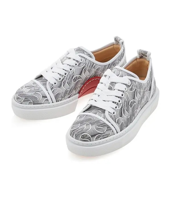 CHRISTIAN LOUBOUTIN Round Toe Lace-up Sneakers
