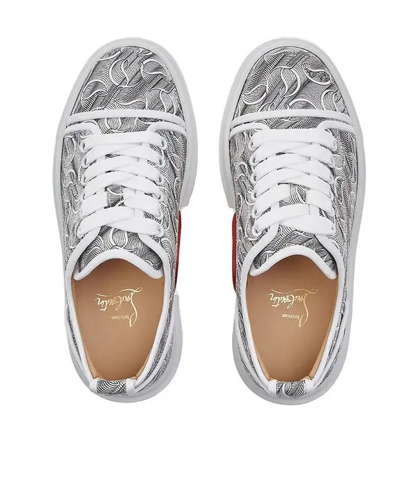 CHRISTIAN LOUBOUTIN Round Toe Lace-up Sneakers