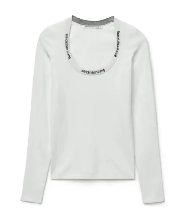 Alexander Wang Logo-print Long-sleeve Top - No
