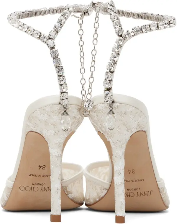 JIMMY CHOO Saeda 100 Pointed Toe Stiletto Sandals