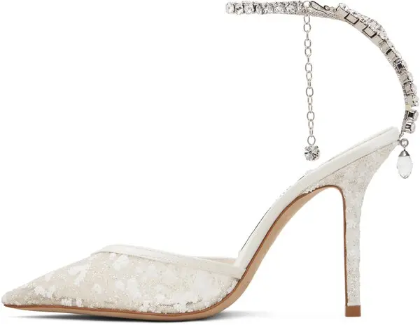 JIMMY CHOO Saeda 100 Pointed Toe Stiletto Sandals